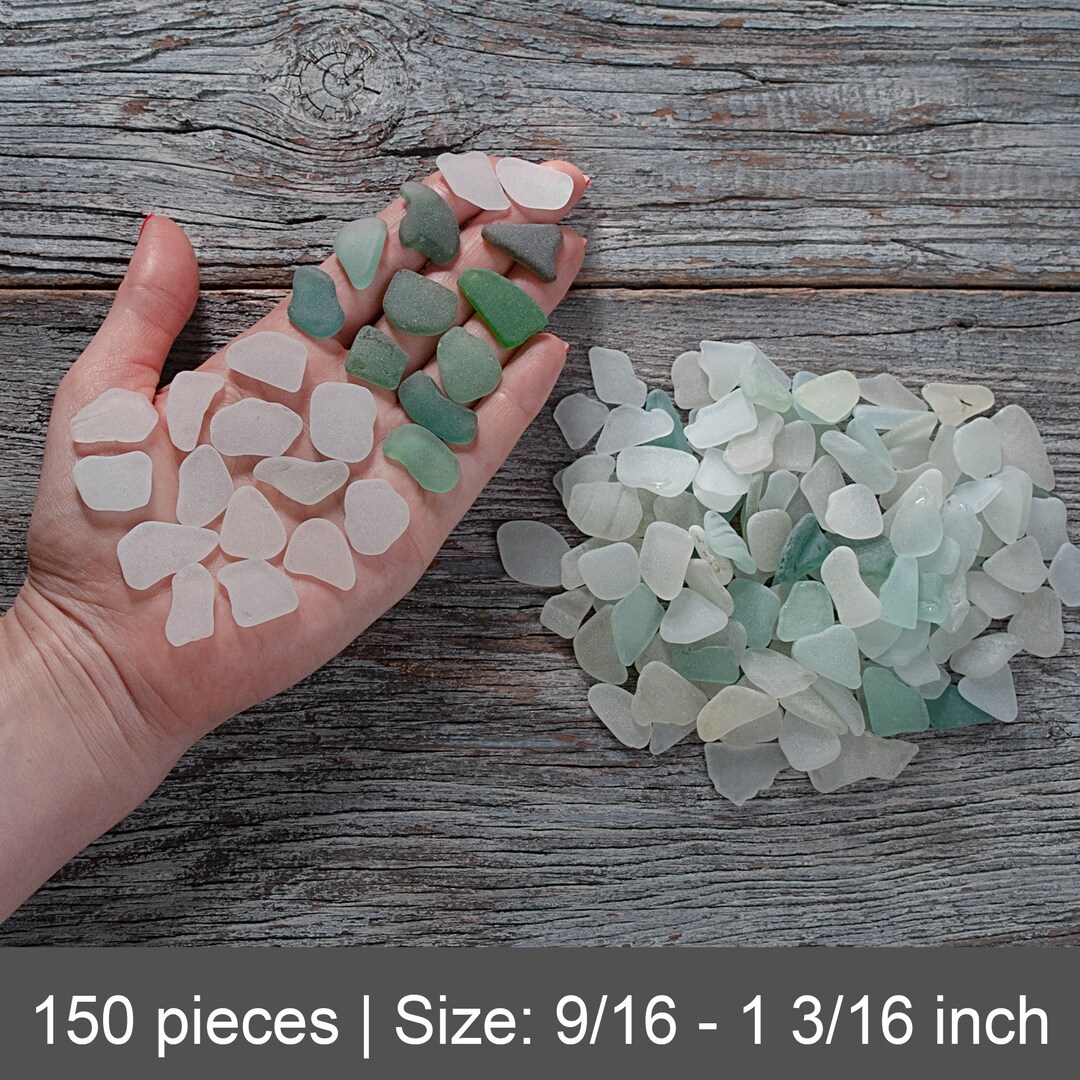 Colored Sea Glass Bulk Mix 150pcs. BIG to MEDIUM Sea Glass Pieces ...