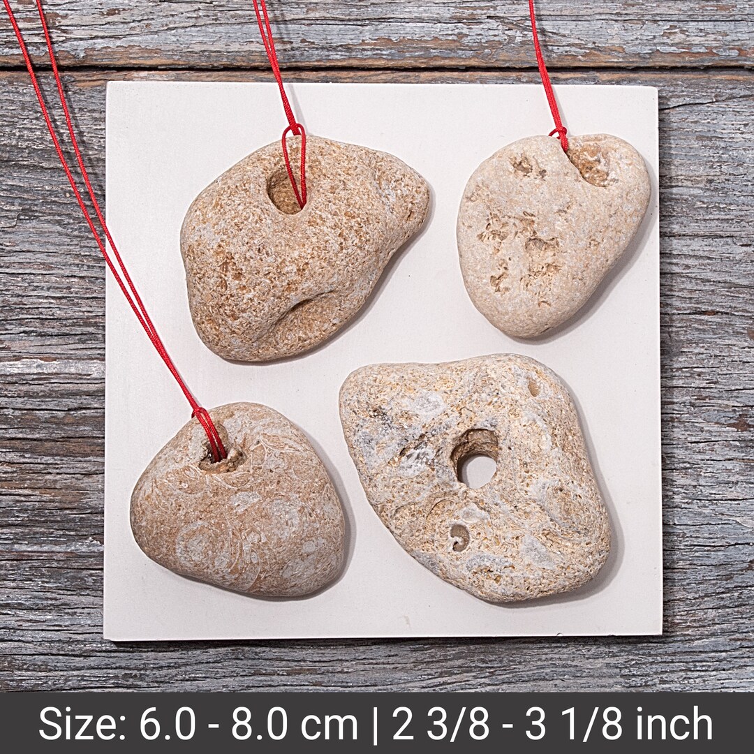 Naturally Large Holed Stones 4pcs, Hagstone, Holey, Witch Stones ...