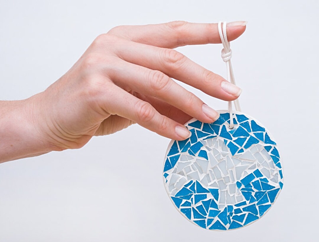 Seagull Mosaic Decor, Bird Wall Hanging, Blue and White Decor, Unique ...