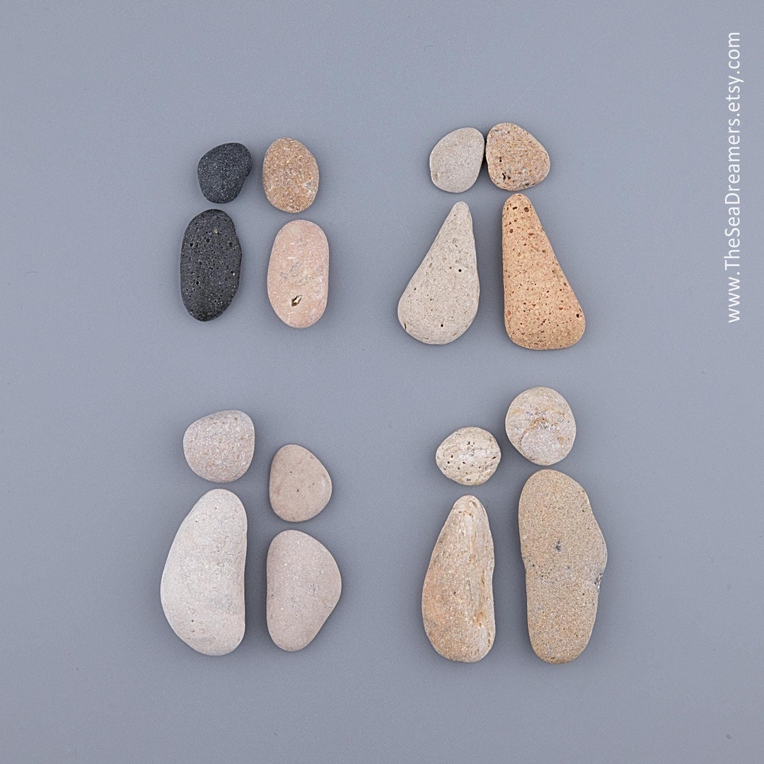Couple Pebble Figures DIY Set for Artwork. Beach Picture Making ...