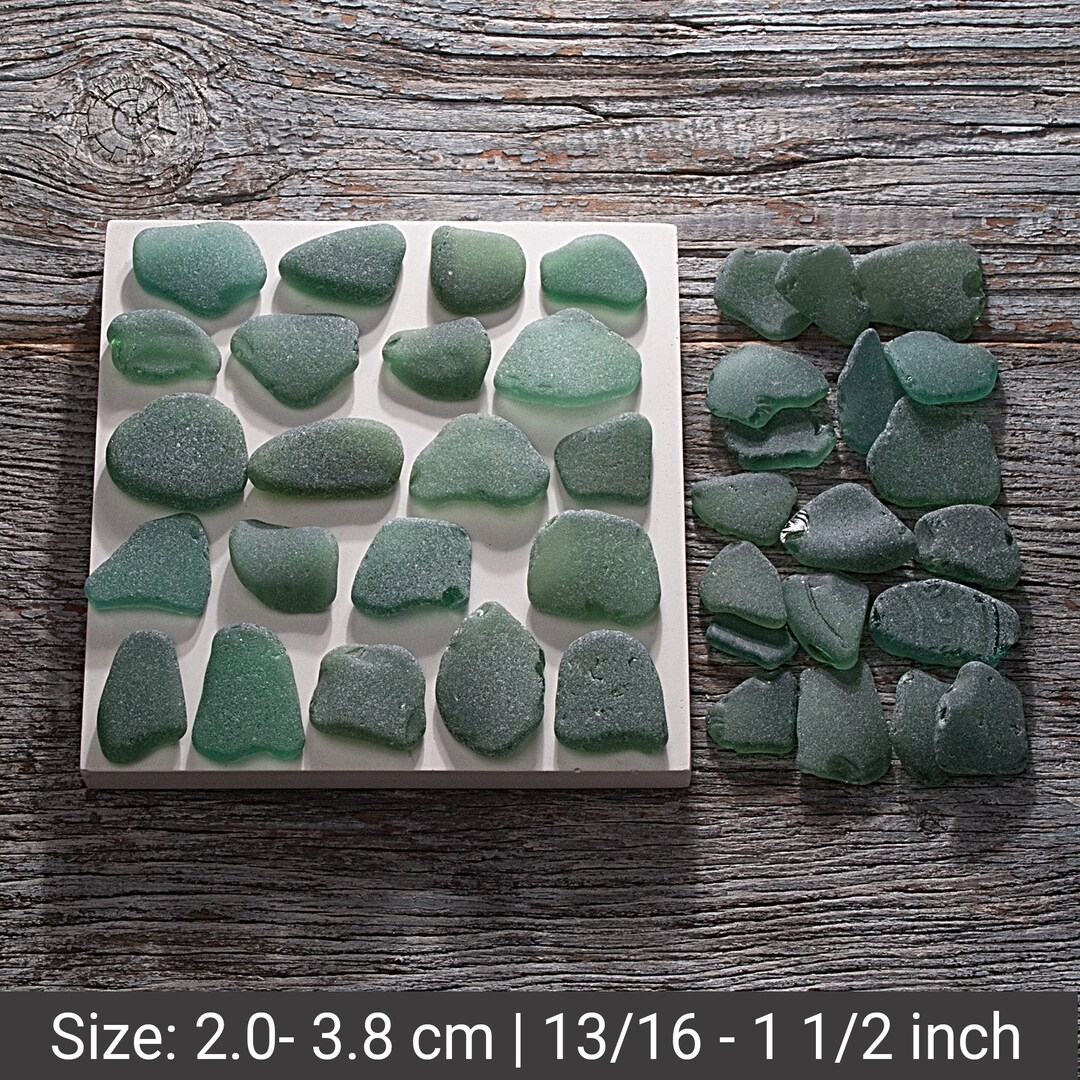 Greenish Teal Sea Glass 40pcs, Seafoam Sea Glass, Beach Glass Wholesale ...
