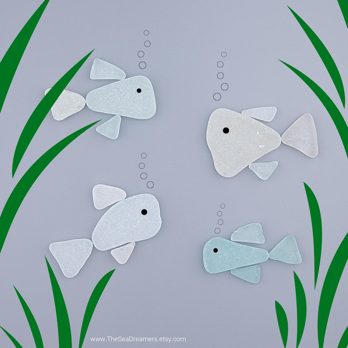 Fishes DIY Sea Glass Art Kit. Create Your Own Unique Sea Glass Artwork ...