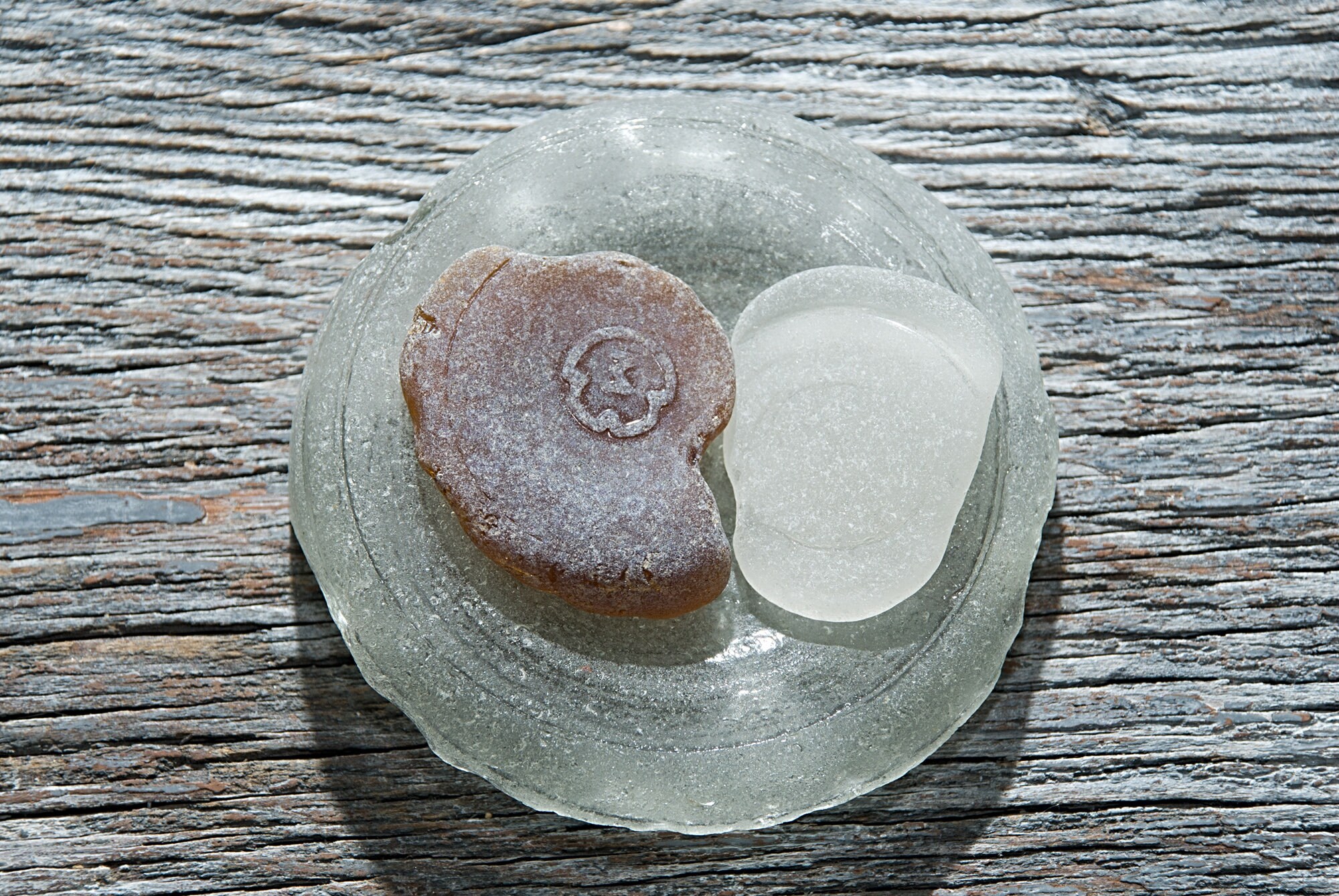 Bottle bottoms 3pcs Round beach glass Large sea glass | Etsy