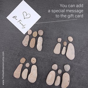 Personalized Pebble Family of Three DIY Sets. Rock Art Family Portrait ...