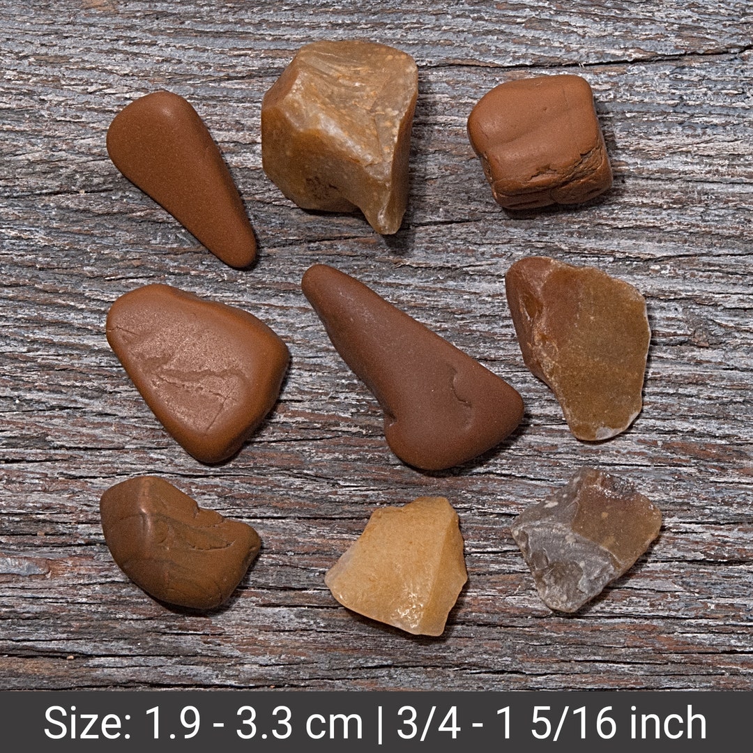 Opaque Brown Beach Rocks 9pcs. Rare Beach Finds Art. Beach Jewelry ...