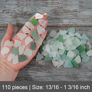 Colored Beach Glass Set 110pcs. Medium Sea Glass Mix. Genuine Sea Glass ...