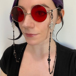 Black Mass Gothic Eyeglass Chain, Spider Eye-glass Chain, Gothic ...