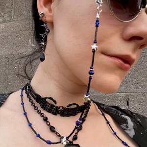 Starry Night Eyeglass Chain, Constellation Eyeglass Chain, Space Witch ...