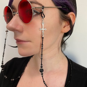 Black Mass Gothic Eyeglass Chain, Spider Eye-glass Chain, Gothic ...