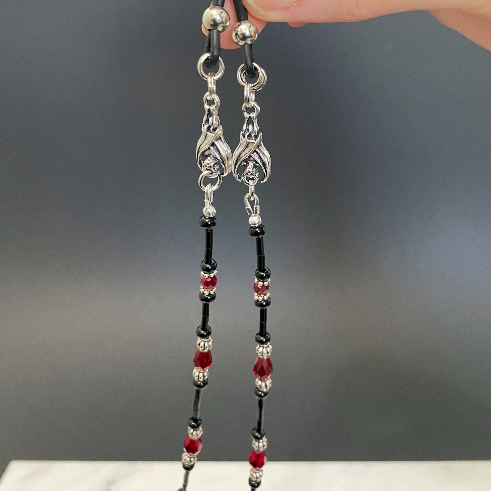Gothic Blood Drop Eyeglass Chain, Vampire Eyeglass Chain, Gothic ...