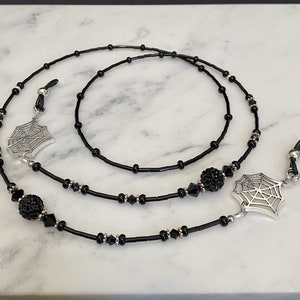 Black Mass Gothic Eyeglass Chain, Spider Eye-glass Chain, Gothic ...