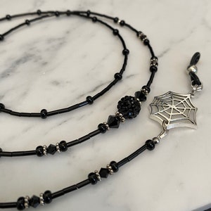 Black Mass Gothic Eyeglass Chain, Spider Eye-glass Chain, Gothic ...