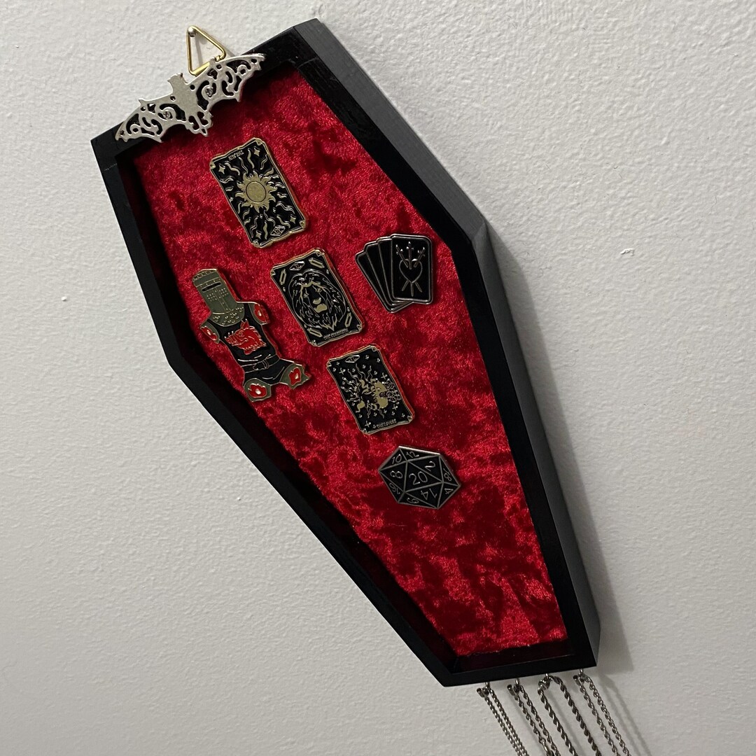 Coffin Pin Board, Black Coffin Bedroom Decor, 9 Inch Pin Board With ...