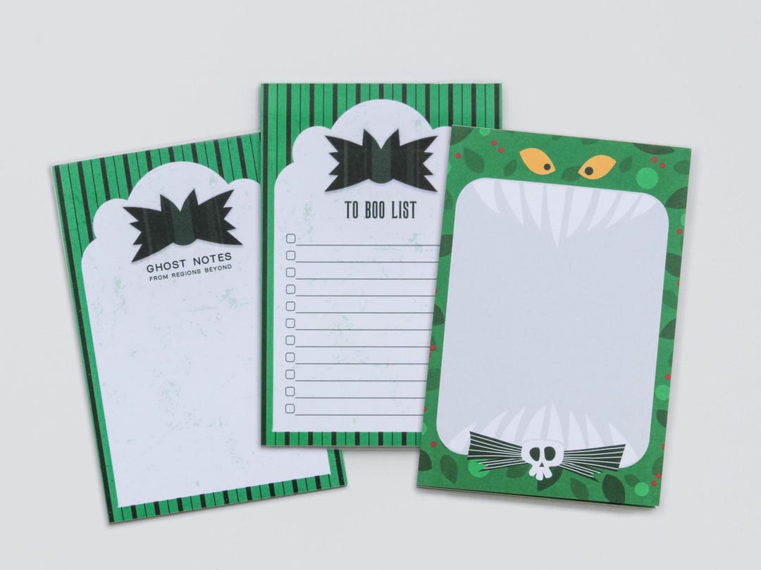 Haunted Mansion Notepad Bundle Pack Set | Spooky Office Supplies ...