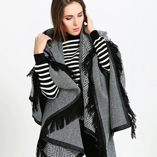 Hooded Poncho - Etsy