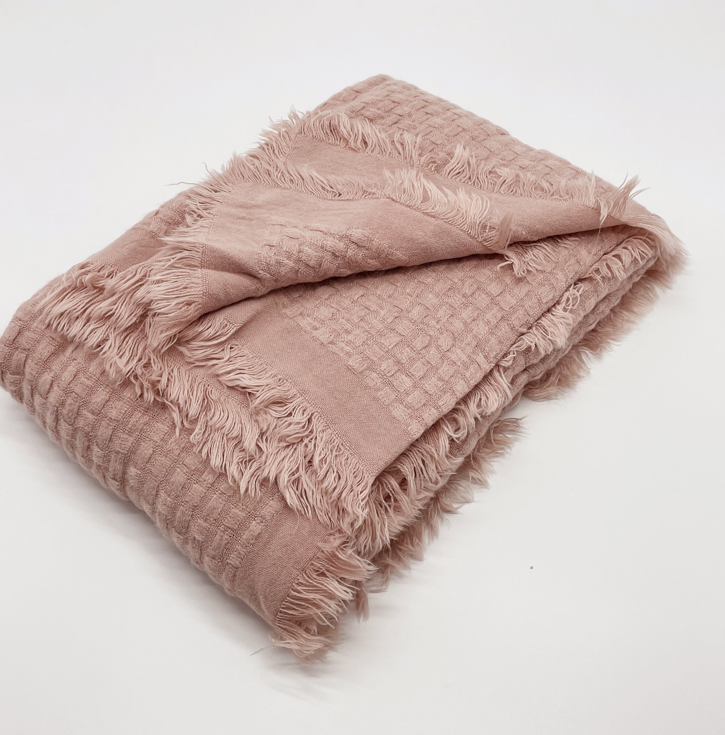 Soft Cozy Waffle Weave Lightweight Throw Blanket With Eyelash | Etsy
