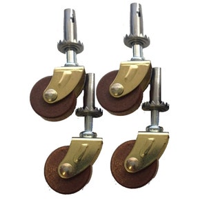 Casters Wood set of 4 Furniture Casters 1-1/8 Dia. - Etsy