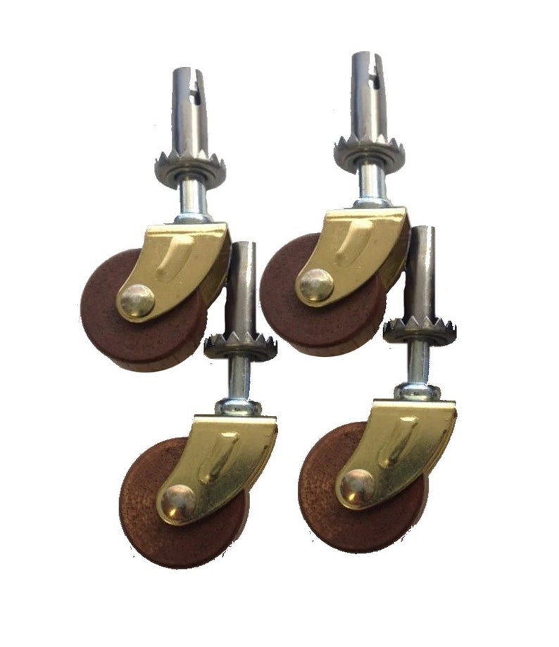 Casters Wood set of 4 Furniture Casters 1-1/8 Dia. - Etsy
