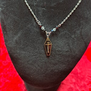 Coffin Cross Necklace & Earring Set - Etsy