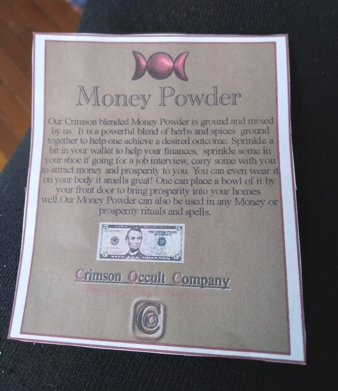 Crimson Money Powder - Etsy