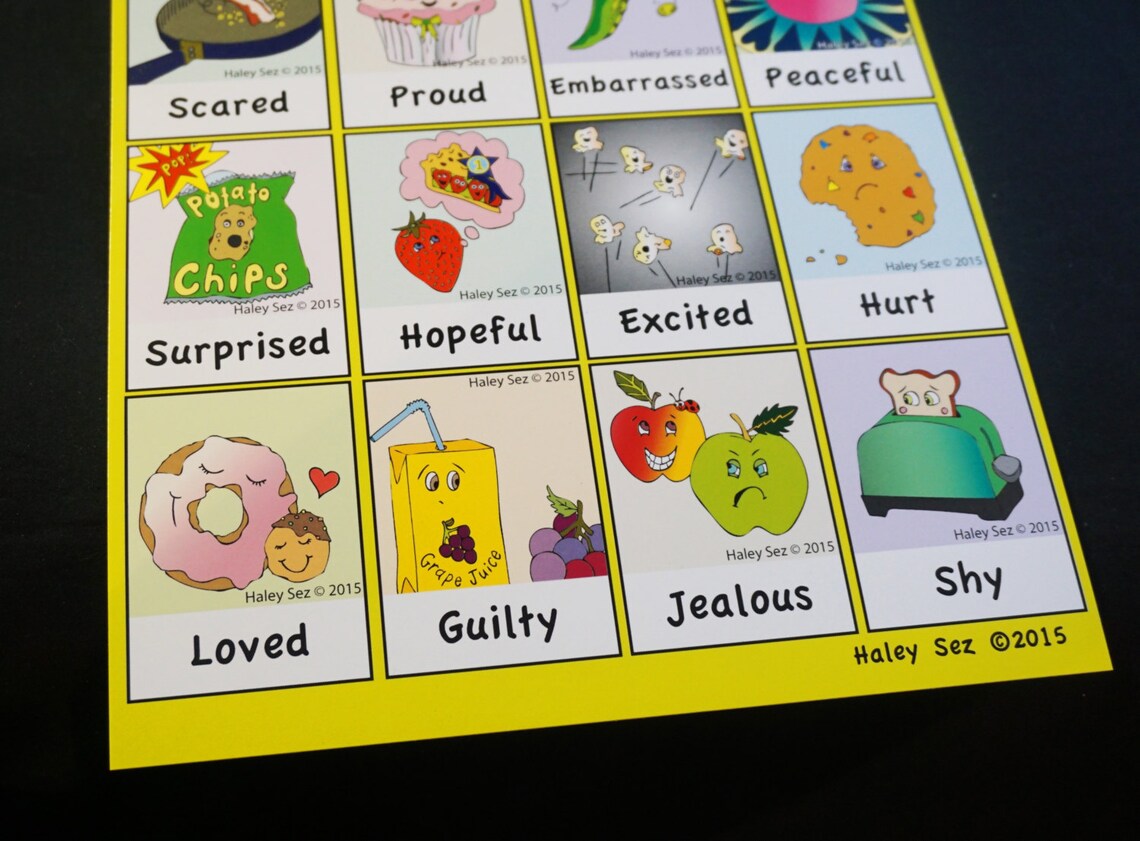 Funny Food Feelings Chart - Etsy