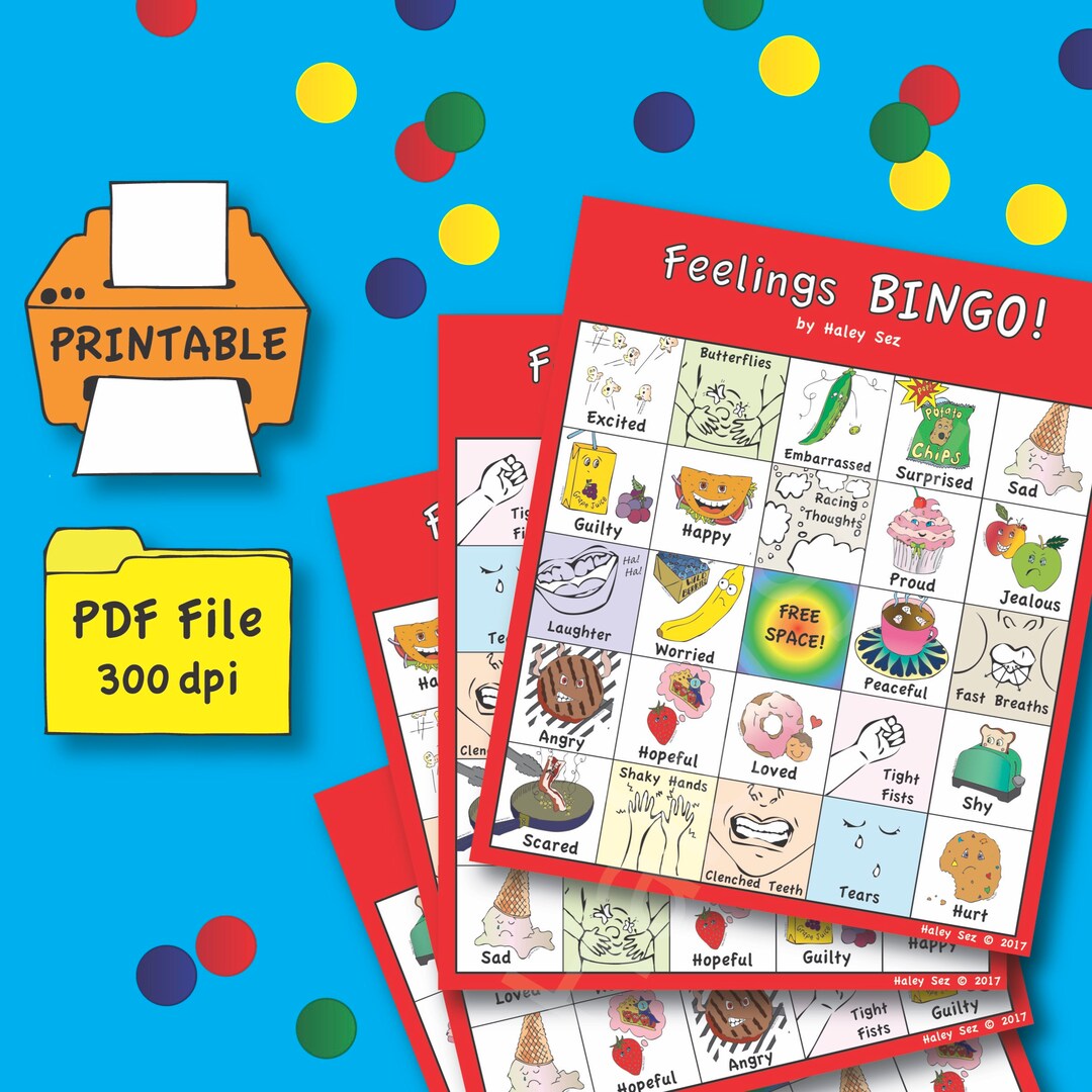 Printable Feelings BINGO!, Social-emotional Tool, PDF File, Instant ...