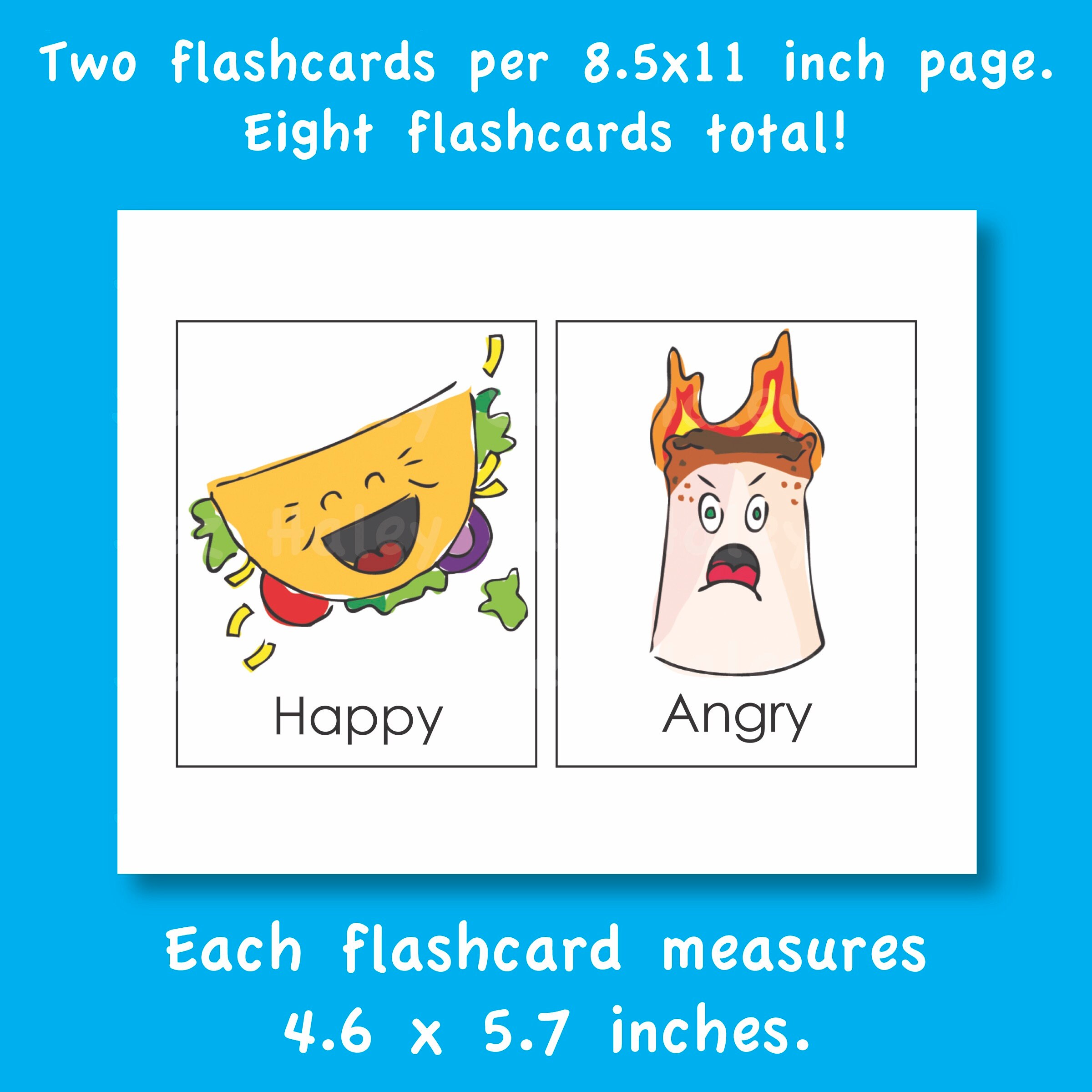 Printable My First Feelings Flash Cards, Social-emotional Learning Tool ...