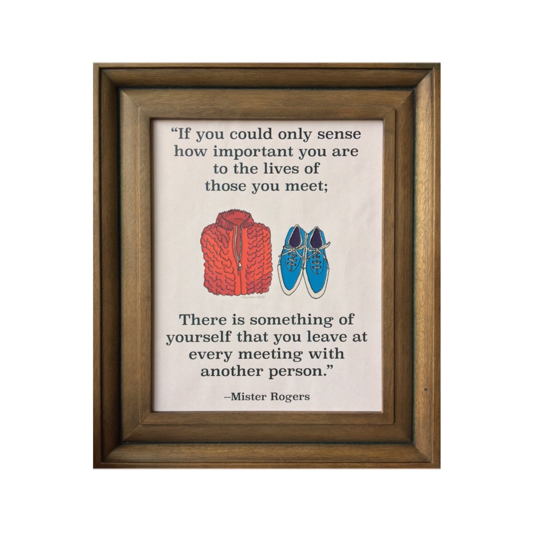 Printable Mister Rogers Inspirational Quote Poster, PDF File, Instant ...
