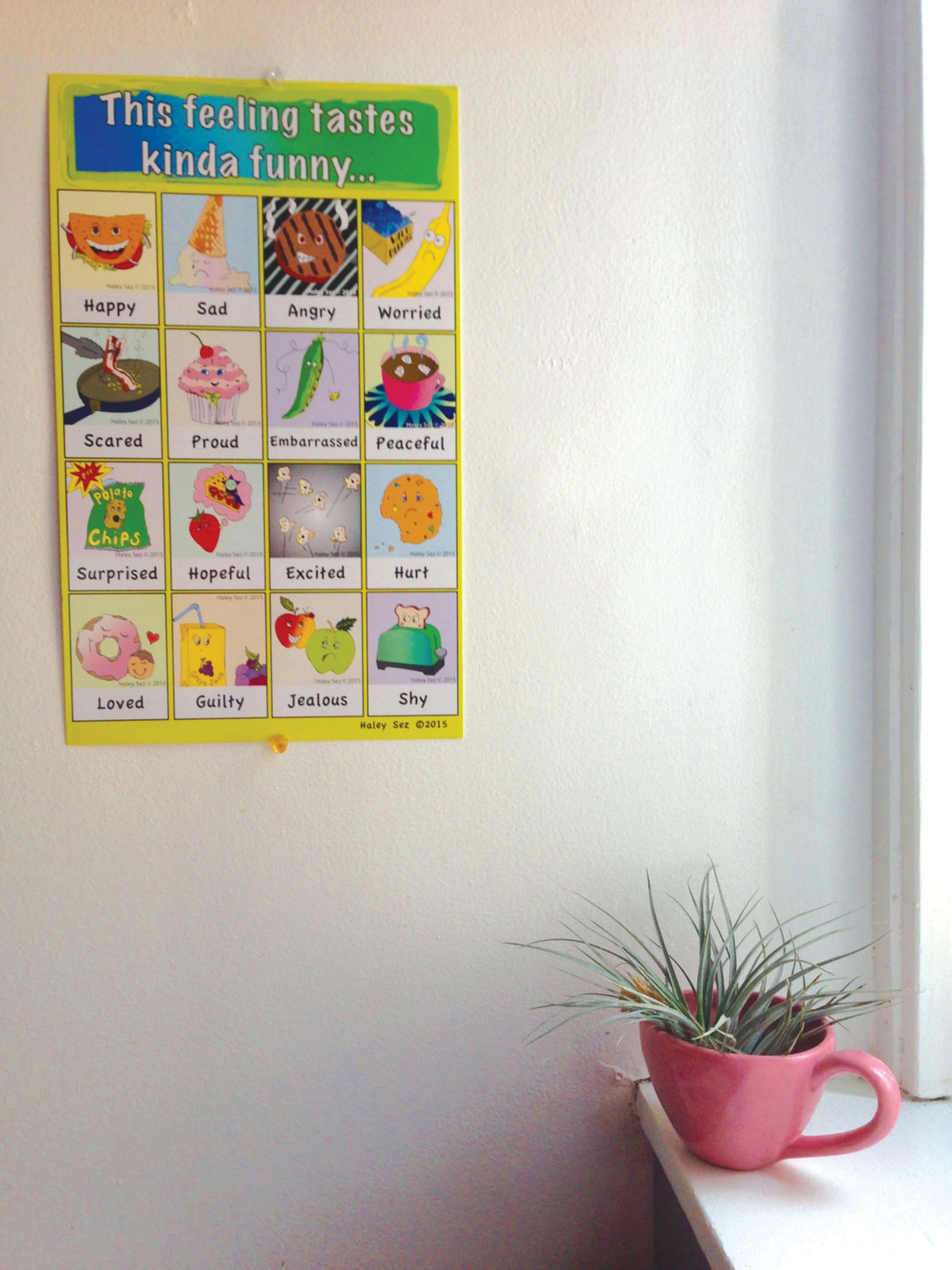 Funny Food Feelings Chart - Etsy