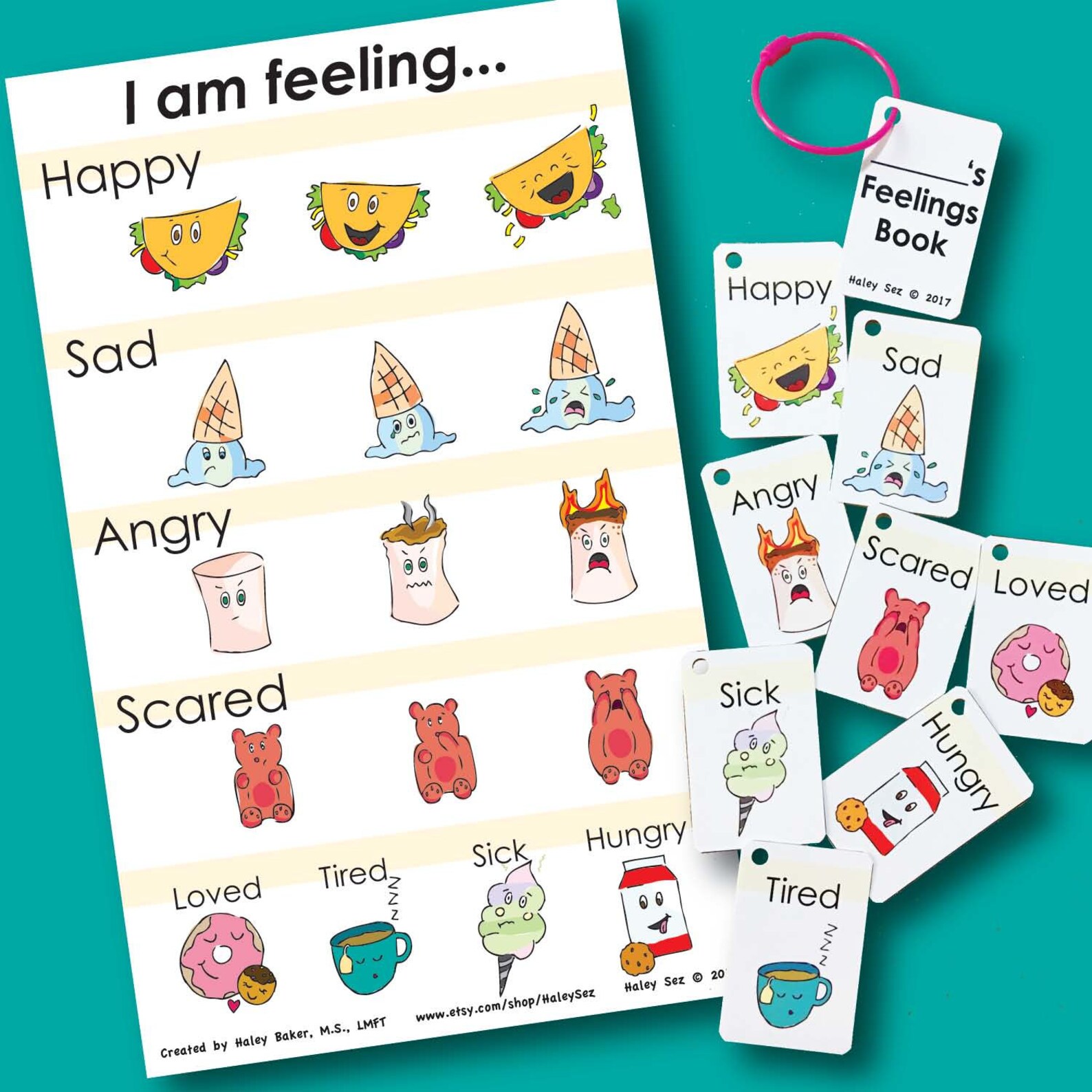 My First Funny Food Feelings Chart - Etsy