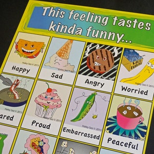 Funny Food Feelings Chart - Etsy