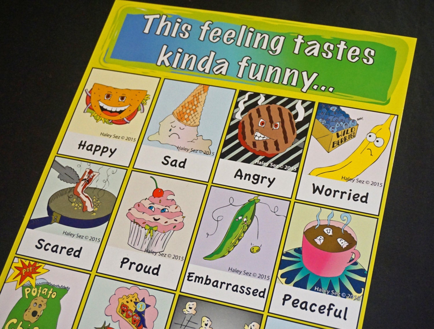 Funny Food Feelings Chart - Etsy