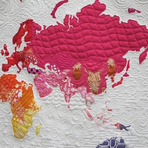 World Map Quilt Pattern/ Small Wall Art World Quilt Pattern Map Quilt ...