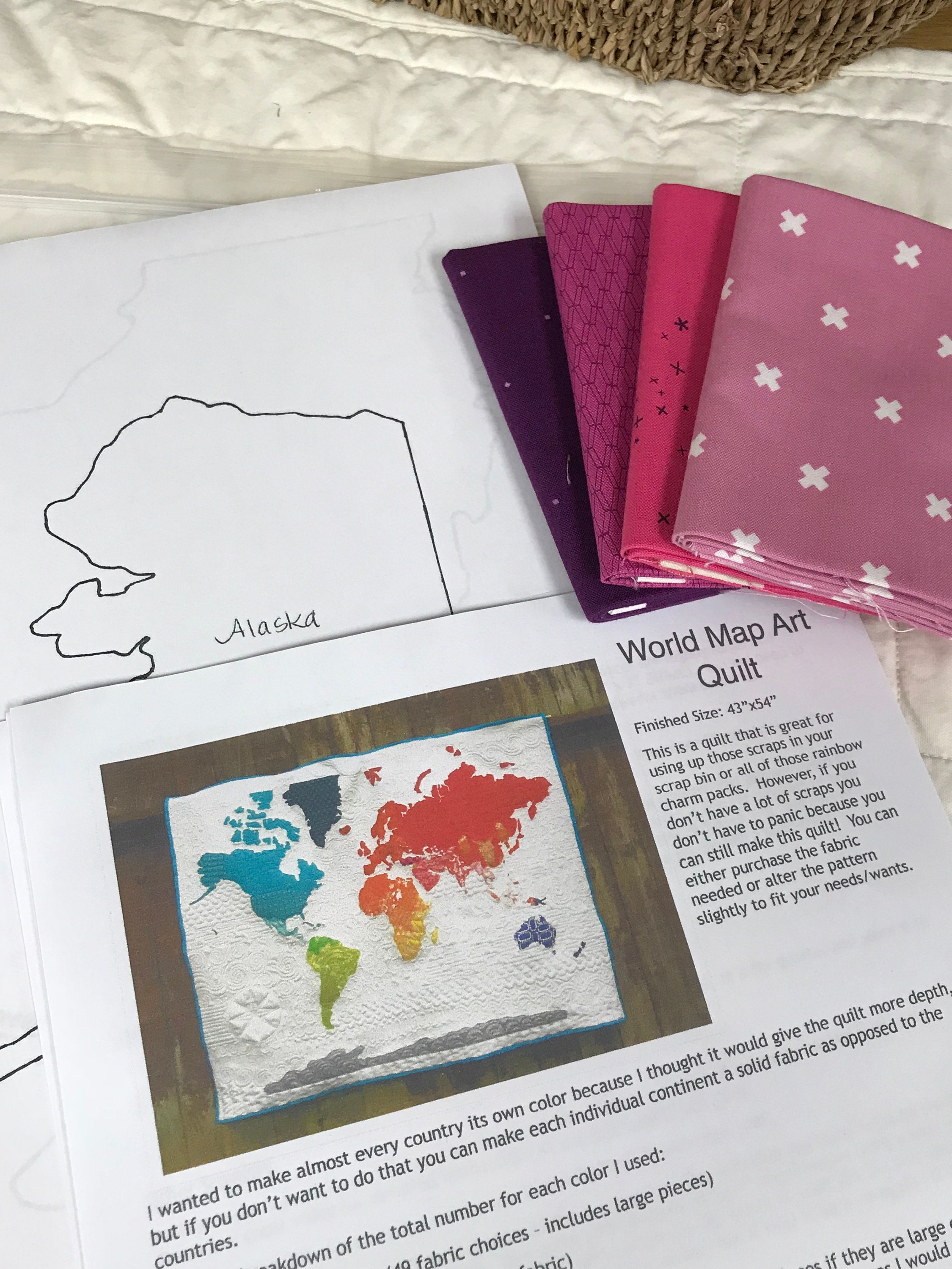 World Map Quilt Pattern/ Small Wall Art World Quilt Pattern Map Quilt ...