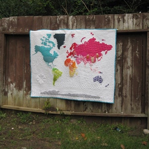 World Map Quilt Pattern/ Small Wall Art World Quilt Pattern Map Quilt ...