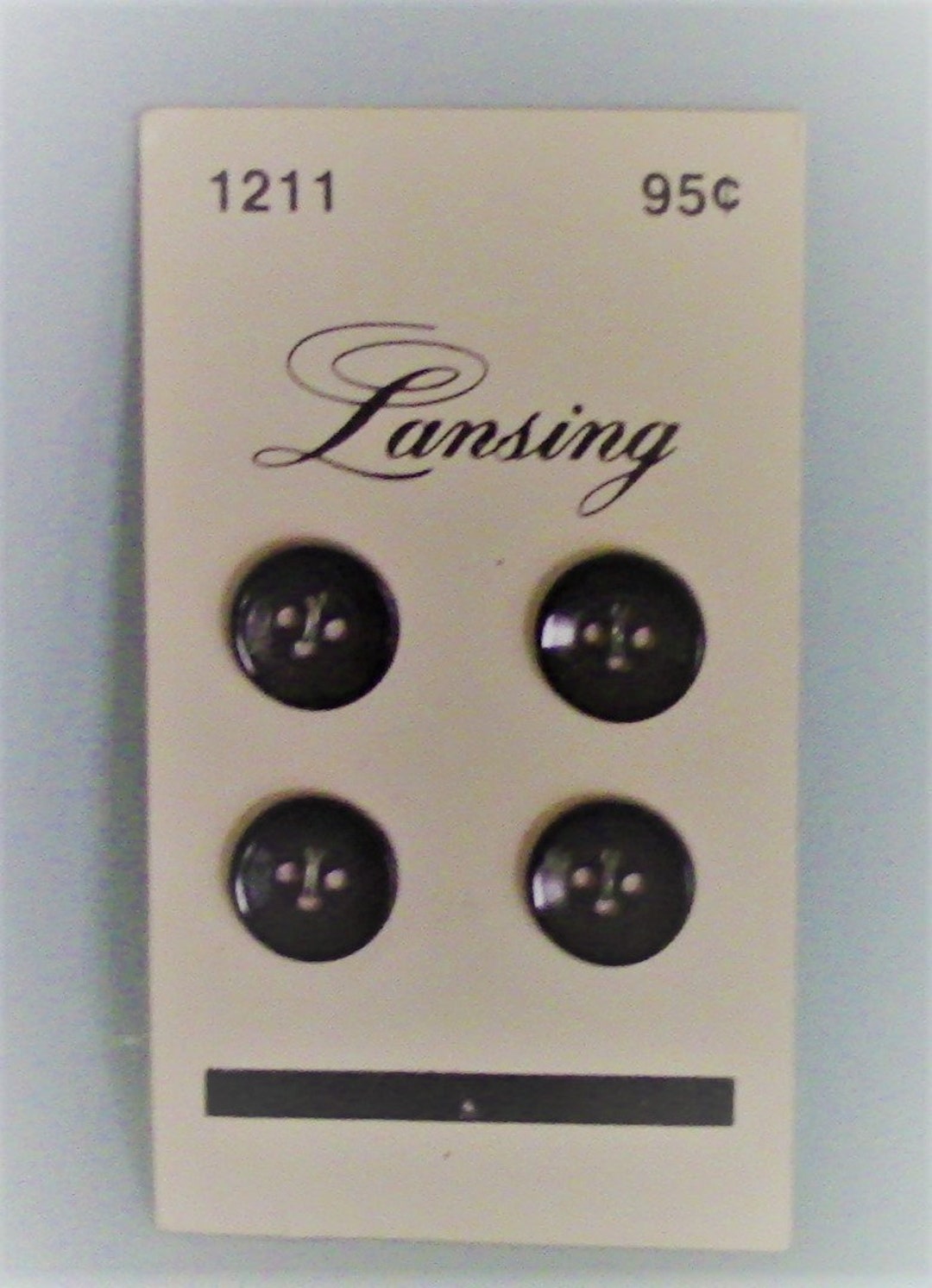 Vintage Lansing Flat Buttons. Black Plastic, 1/2". Set of 4. - Etsy