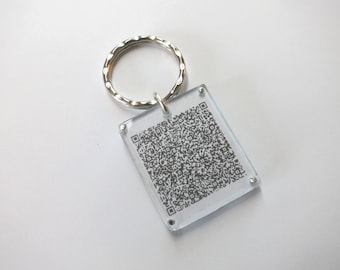 Porte clé personnalisé qr code - Etsy France