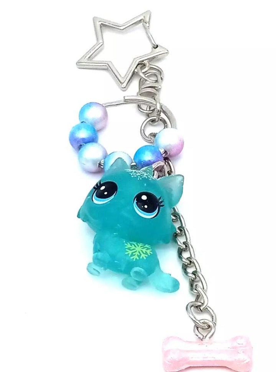 Littlest Pet Shop Custom Frosted Wonderland Cat Handmade Keychain Gift ...
