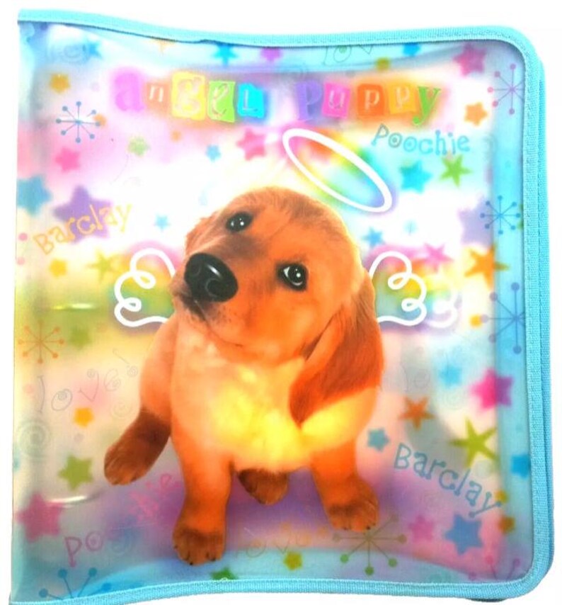 Lisa Frank Vintage Binder Angel Puppy Poochie With Zipper Pouch 13in X ...