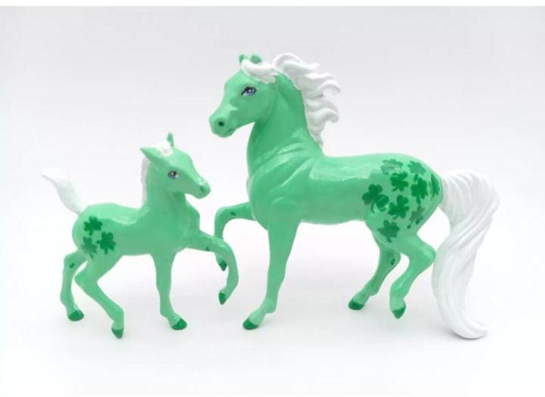 Breyer CM Custom My Little Pony G1 Minty and Baby Stablemates Tiny 1:32 ...