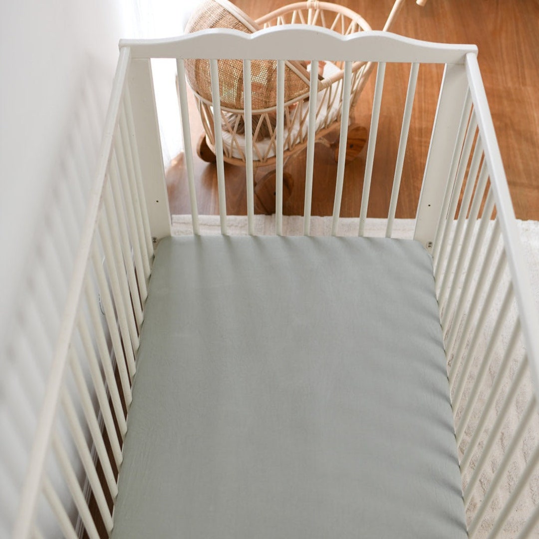 Soft Sage Bamboo JERSEY COT Sheet - Etsy