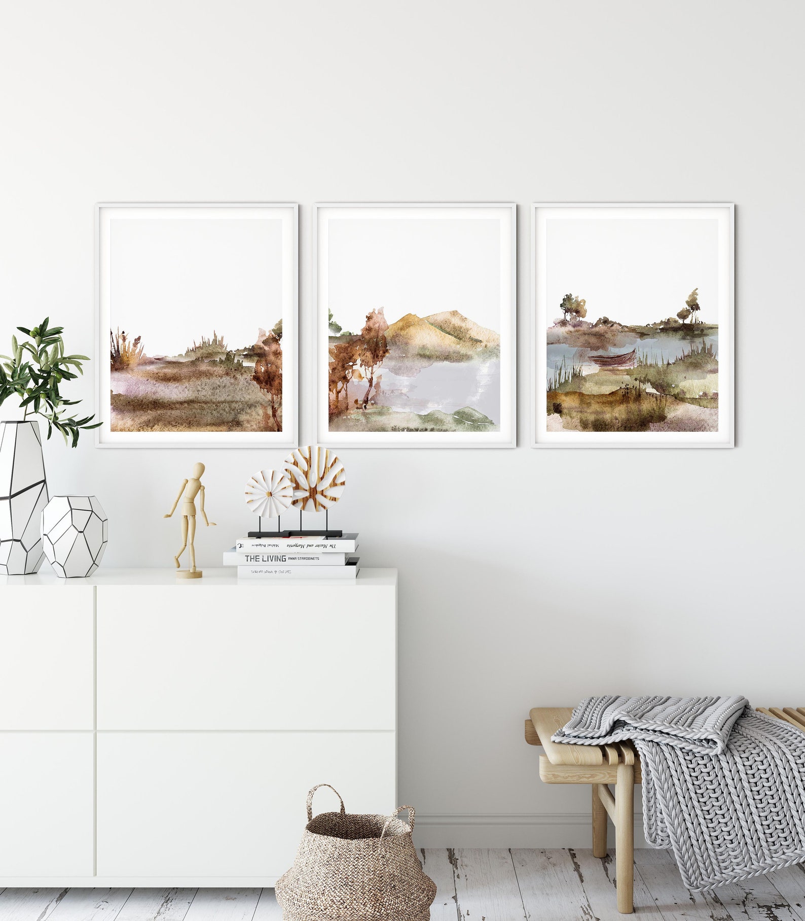 Trendy Wall Art, 3 Piece Abstract Wall Art, Gallery Wall Art Set ...