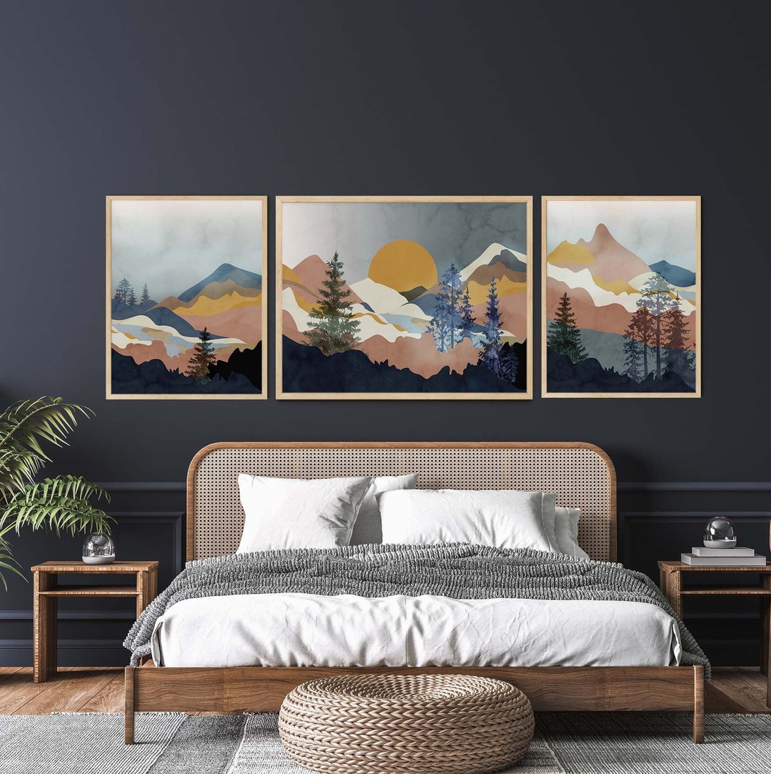 Set of 3 Framed Prints Designer Wall Art 3 Piece Wall Art - Etsy