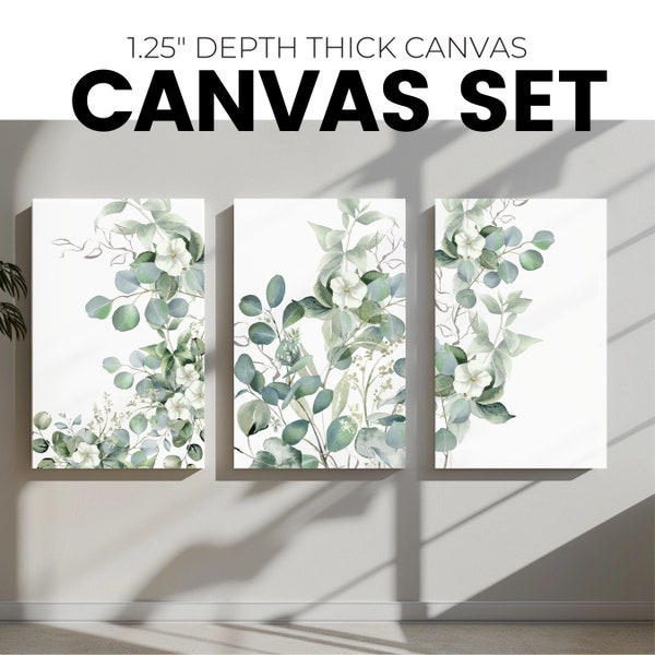 Sage Green Art Prints, Sage Green Botanical Art Modern Wall Print Set ...