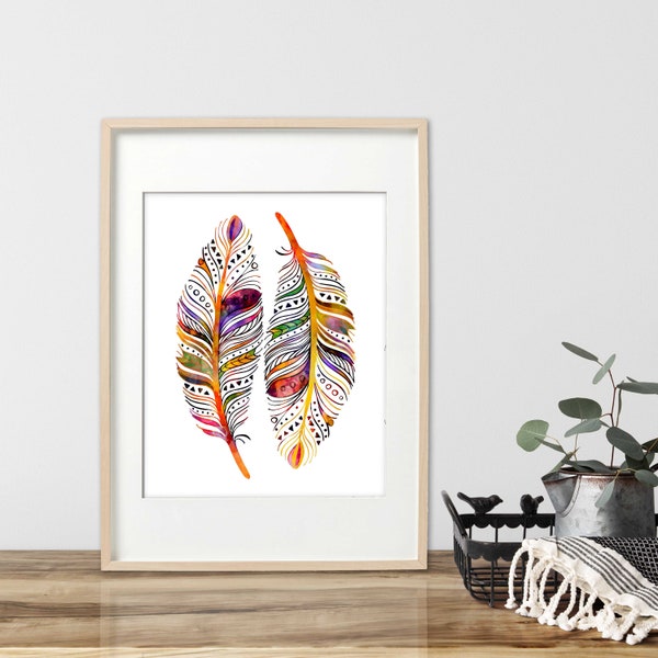 Feather Art Print - Etsy
