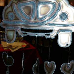 Volkswagen Wind Chime With Hearts Hanging. - Etsy