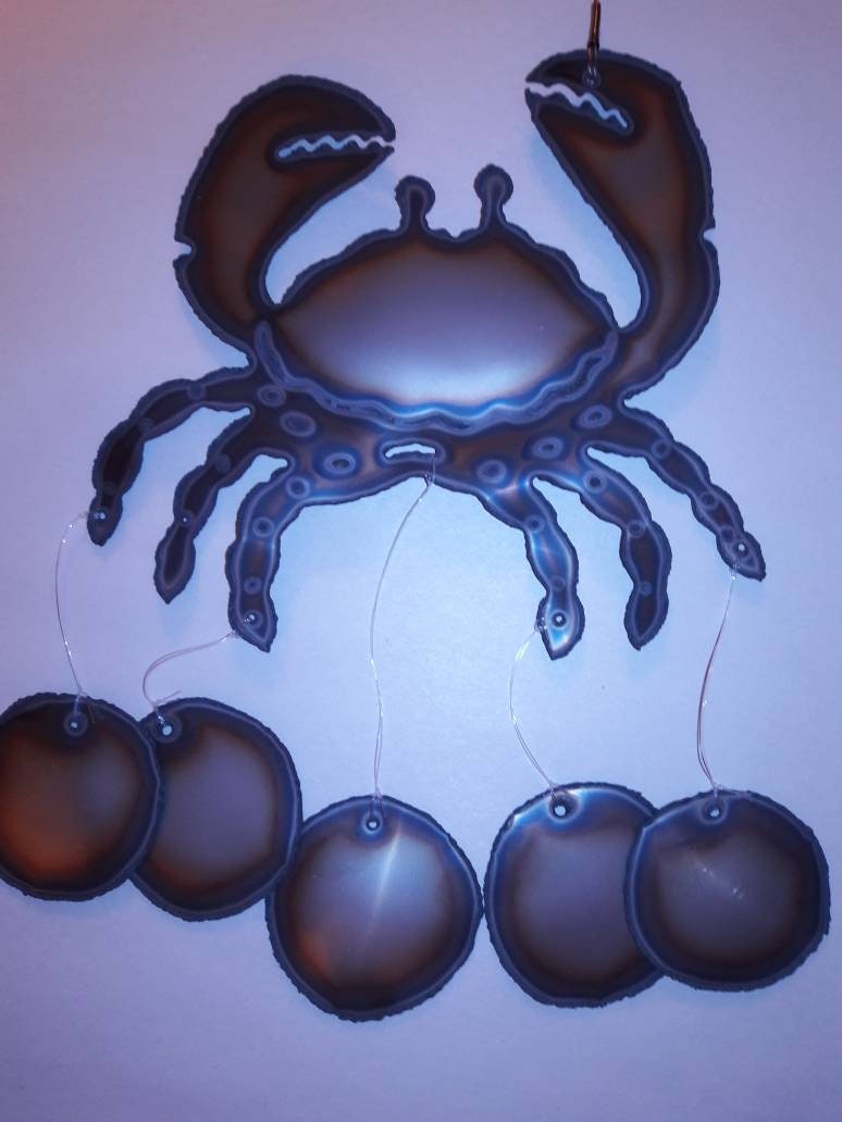 Crab Wind Chime Cut From Stainless Steel - Etsy