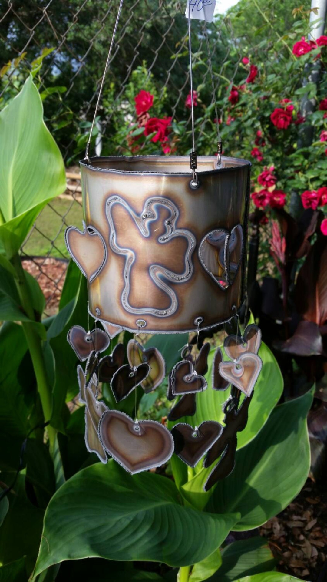 Carousel of Angels Wind Chime With Hearts and Angels Made From ...