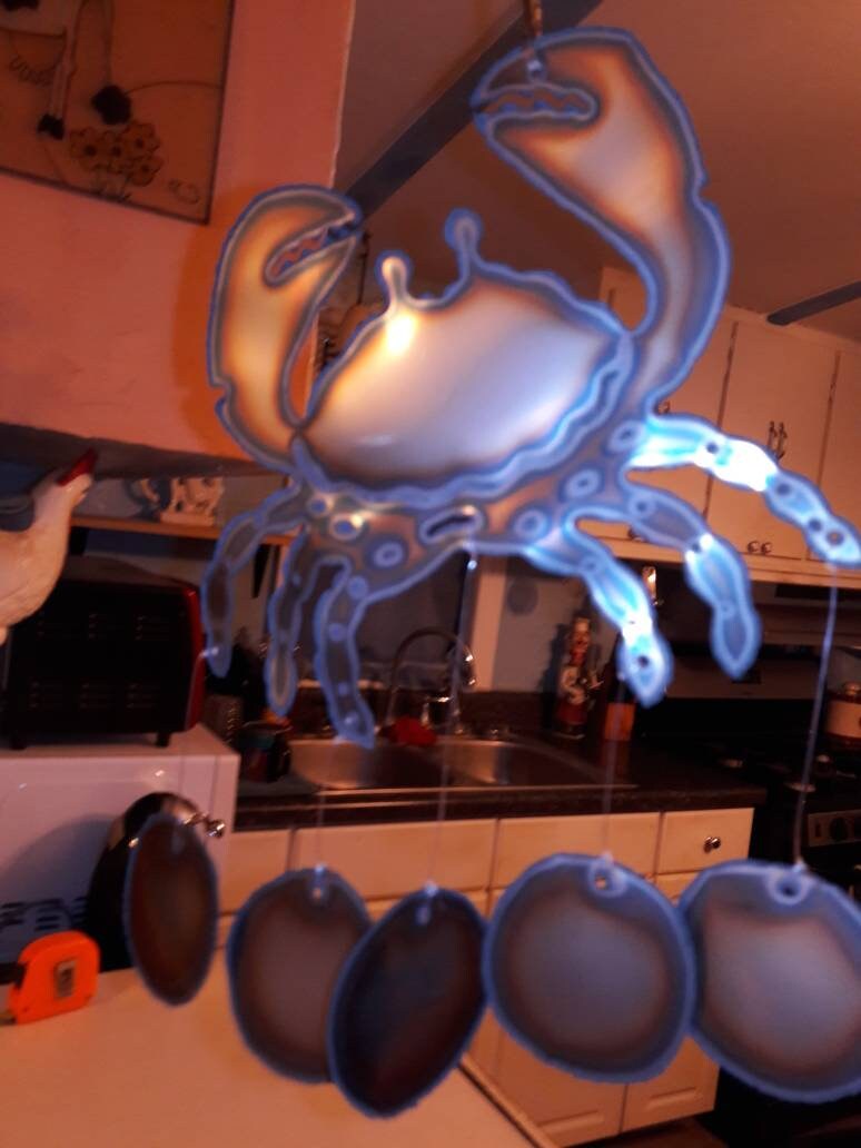 Crab Wind Chime Cut From Stainless Steel - Etsy