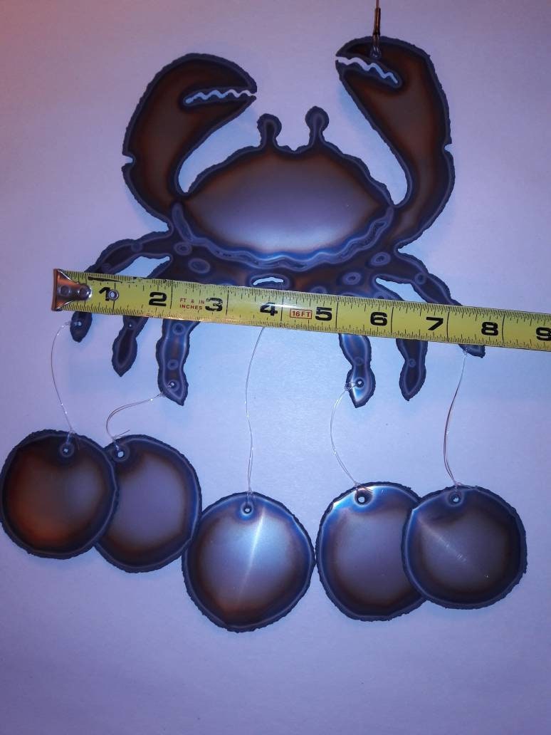 Crab Wind Chime Cut From Stainless Steel - Etsy
